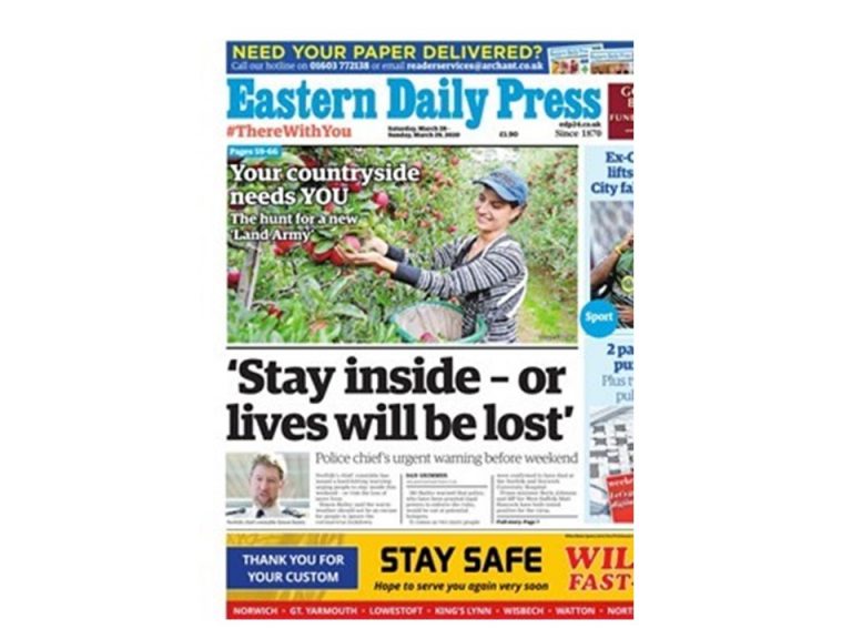 EDP changes weekend front page after plea from police chief – Society ...